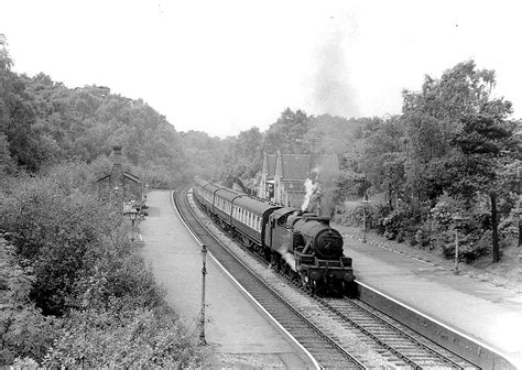 Streetley Station Ex Lms 4mt 2 6 4t No 42482 At The Head Of A Down Six Coach Passenger Service