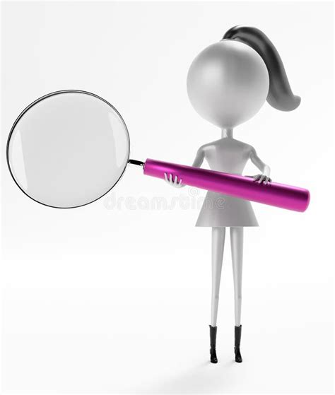 Female Detective Magnifying Glass Stock Illustrations 362 Female