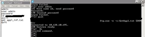 Batch File Ftp Script Windows Invalid Command Character Appended