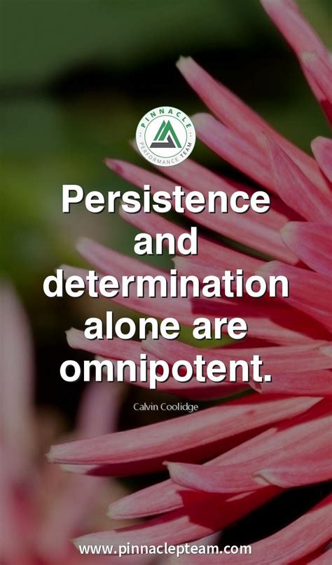 Persistence And Determination Alone Are Omnipotent Persistence