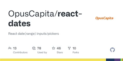 github opuscapita react dates react date range inputs pickers