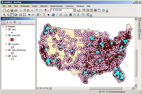 Creating Buffers On Selected Point Layer In ArcGIS Desktop Geographic Information Systems