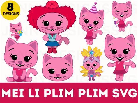 Mei Li Plim Plim Svg Clown Clipart Bundle Instant Download Svg Plim