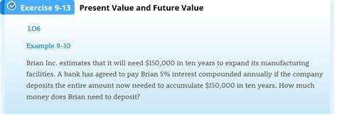 Solved Exercise Present Value And Future Value LO Chegg