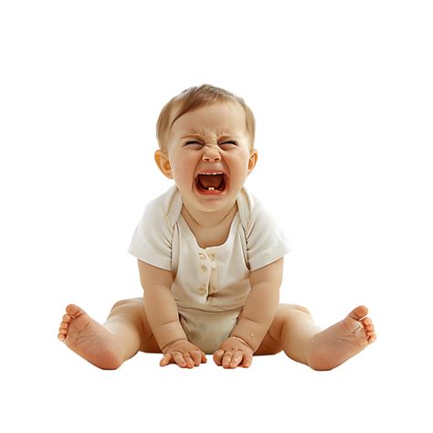 Baby Crying On Isolated Transparent Background Png