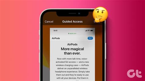 How To Use Guided Access On Iphone And Ipad Guiding Tech