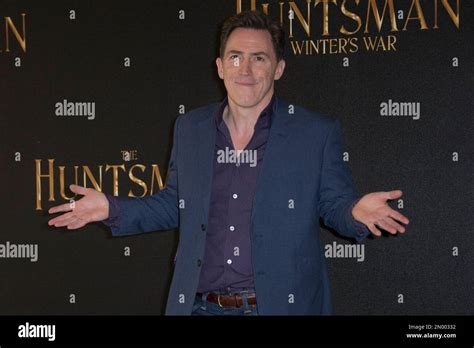 Actor Rob Brydon Poses For Photographers At The Photo Call Of The Film The Huntsman Winters