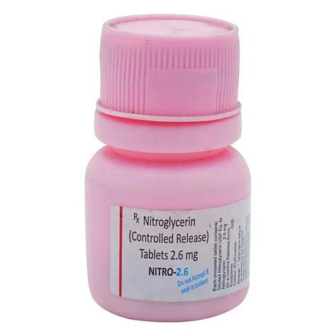 Nitroglycerin 2 6 Mg Tablet At ₹ 250 Bottle Nitroglycerin Tablet In Nagpur Id 2855868860588