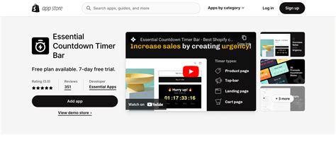 how to add countdown timer to shopify essential apps