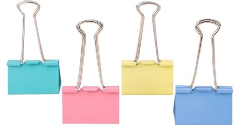 მეტალის ფერადი კლიპი Deli 19მმ 40 ცალი · საკანცელარიო