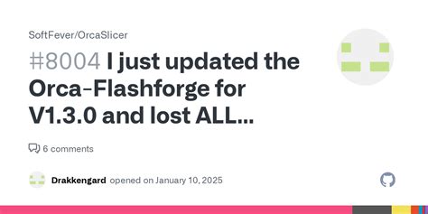 I Just Updated The Orca Flashforge For V130 And Lost All Filament