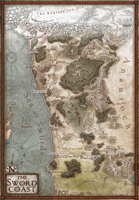 Hi Res Map Of Faerun Post Sundering R Dnd