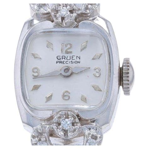 Gruen 14kt Art Deco Ladies Watch With Original Dial And Kiln Fired