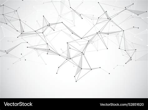 Abstract Tech Network Connection Dots Digital Vector Image