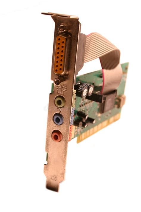 Sound Card Input And Output Ports Stock Image Image Of Microphones Connection 1929907
