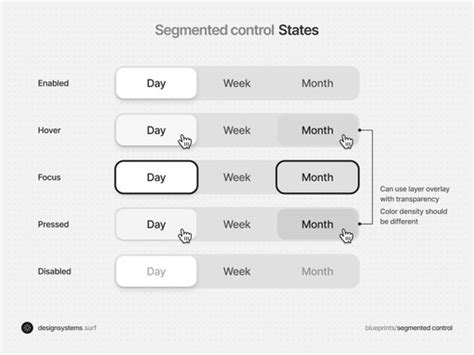 Segmented Control Blueprints In Design Systems