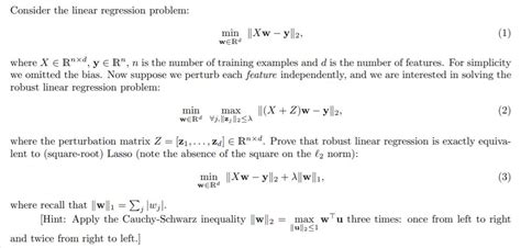 Consider The Linear Regression Problem Min Xw