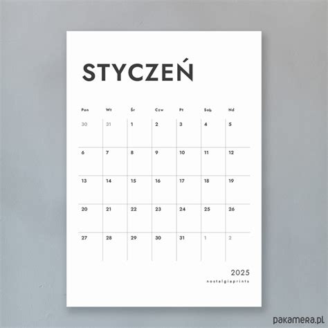 Karty Kalendarza 2025 A3 Pl Zestaw 3930979 Pakamerapl