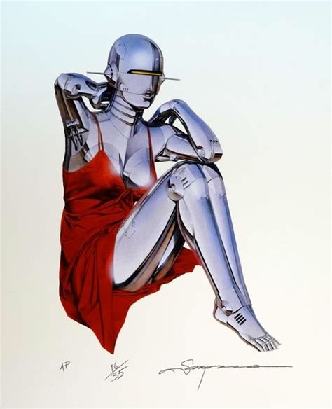Hajime Sorayama Hajime Sorayama Based On Sexy Robot Print On Paper Bearing A Signature In