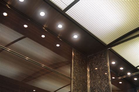 Ultra Gloss Wood Panels Elevator Interior