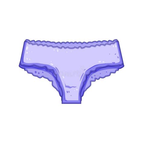 Cotton Women Panties Cartoon Vector Illustration Stock Vector