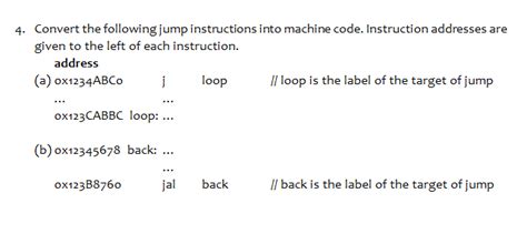 solved 4 convert the following jump instructions into