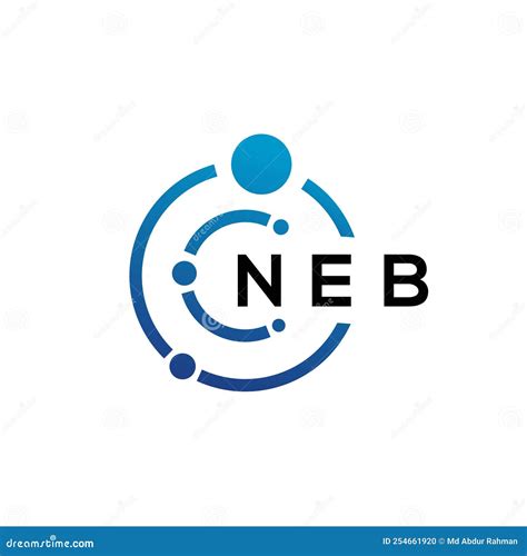 NEB Letter Technology Logo Design On White Background NEB Creative Initials Letter It Logo
