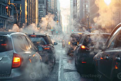 Ai Generated Transportation Travel Traffic Jams On Roads With Air