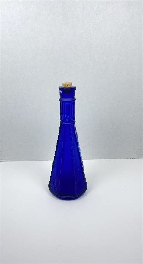 Vintage Cobalt Blue Decanter Bottle Etsy