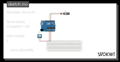 Potentiometer Servo Control Wokwi Esp32 Stm32 Arduino Simulator
