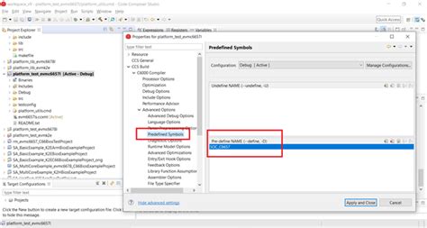 Tms320c6678 Ccs Multi Core Build With Global Compiler Flag