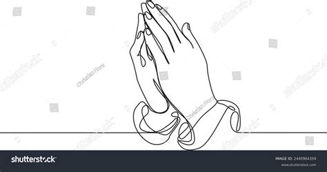 Continuous Single Line Drawing Hands Clasped Stock Vector Royalty Free 2440964359 Shutterstock