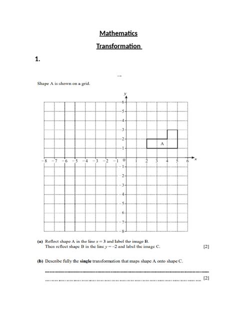 Mathematics Transformation Pdf