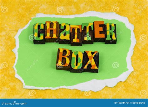 Chatter Box Talk Text Bubble Speech Communication Idea Expression Stock