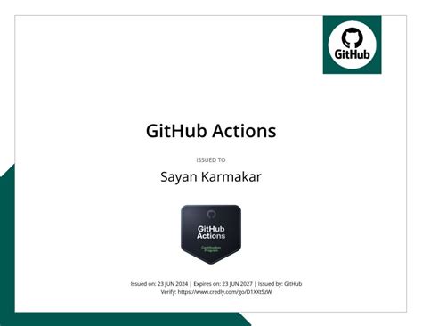 Sayan Karmakar On Linkedin Githubactions Certification Ci Devops