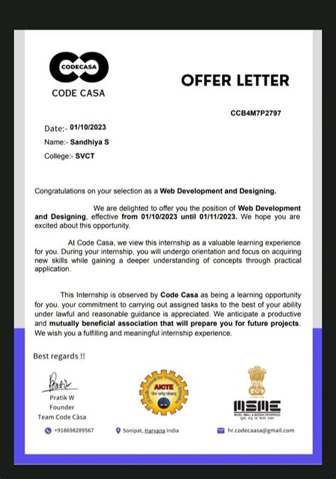 sandhiya s on linkedin codecasa webdevelopment onlineinternship engineering