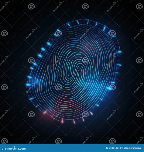 Fingerprint Security Access With Biometrics Identification Safety Internet Concept Ai