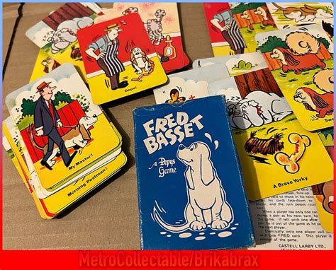 Vintage 1977 Fred Basset Playing Card Game Incomplete Etsy