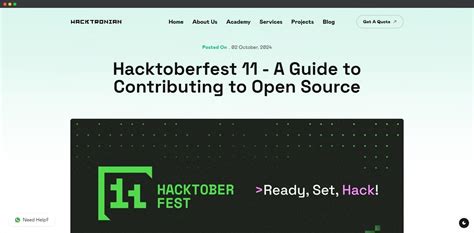 hacktoberfest 11 a guide to contributing to open source hacktronian