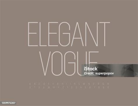 벡터 크리에이티브 포스터 우아한 보그 세련된 알파벳 문자 및 숫자 세트 컴퓨터 글자에 대한 스톡 벡터 아트 및 기타 이미지
