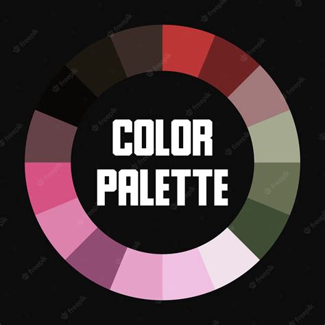 Комбинации цветового круга универсальная цветовая палитра векторная иллюстрация Премиум векторы