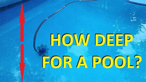 How Deep Should A Pool Be Youtube