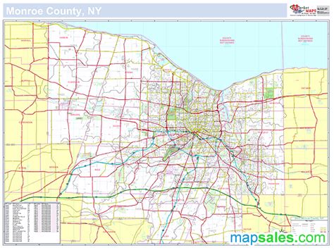 Monroe Ny County Wall Map By Marketmaps Mapsales