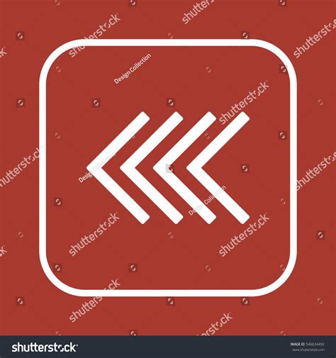 Arrow Icon Isolated Flat Design Stock Vector Royalty Free 546634492