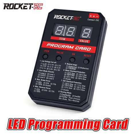 Rocket Rc Rocket V2 Led Program Card For Rocket V2 Esc 45a 60a 80a 100a
