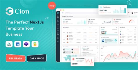 cion vue nuxt admin and dashboard template by pixelstrap themeforest