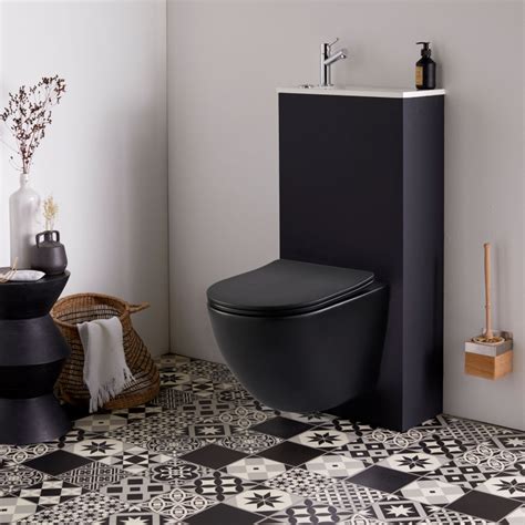 Pack Wc Suspendu Avec Lave Mains Intégré Cuvette Gain De Place Sans