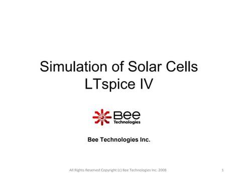 Simulation Of Solar Cells Ltspice Ppt