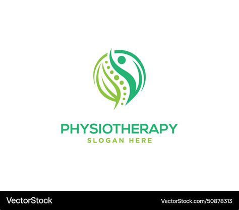 Abstract Physiotherapy Chiropractic Logo Vector Image