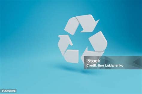 파란색 배경에 흰색 재활용 및 쓰레기 분류 아이콘 3d 렌더링 0명에 대한 스톡 사진 및 기타 이미지 0명 개념 개념과 주제 Istock